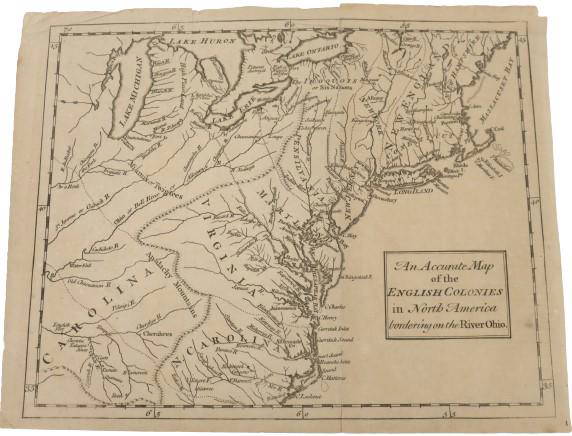 Map Of The American Colonies From December, 1754