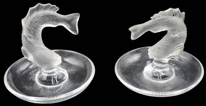 Pair Of Vintage Lalique Paperweights