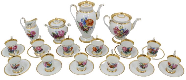(28) Meissen Floral Tea Set