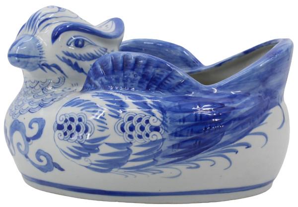 Chinese White & Blue Bird Planter Auction