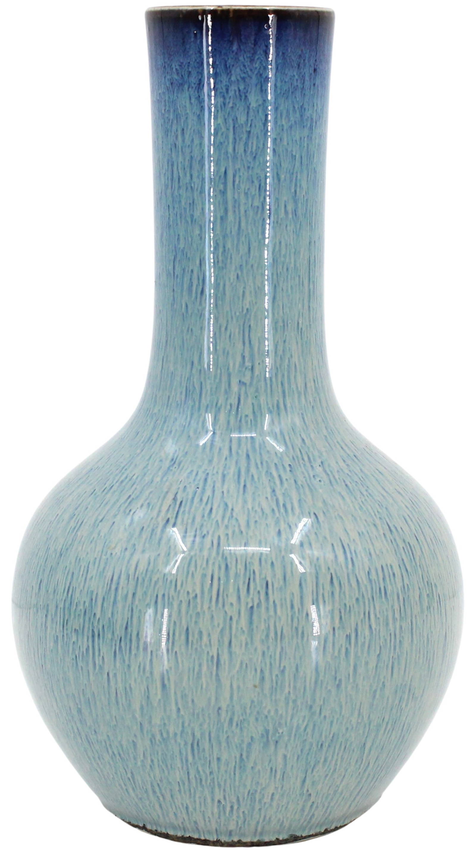 Mottled Blue Glaze Vase Auction