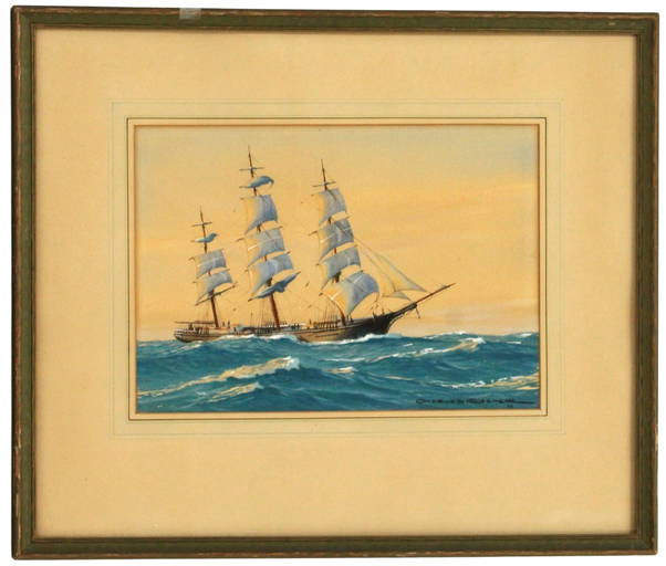 Charles Rosner (1894 1975) Nautical Gouache
