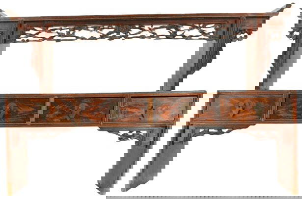 Chinese Two-tier Four Drawer Shelf Auction