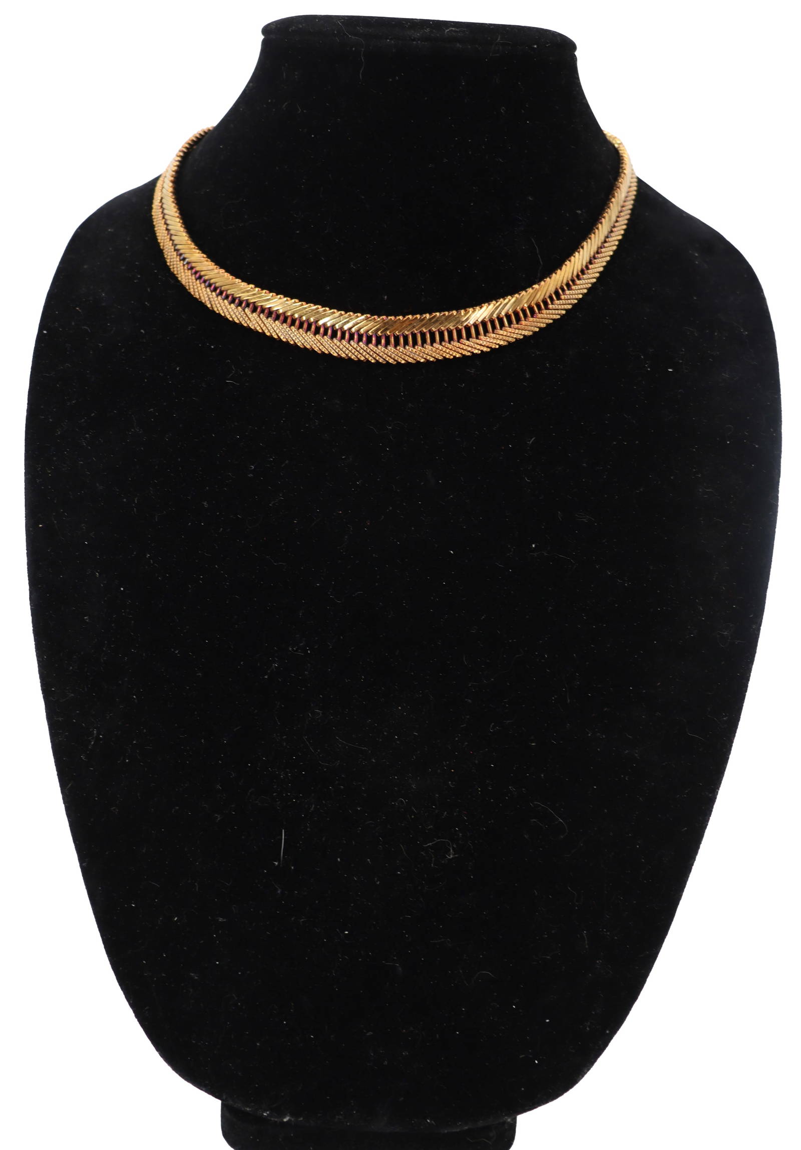 Marked "0585" 14k Choker Necklace - 81.3 G. Auction