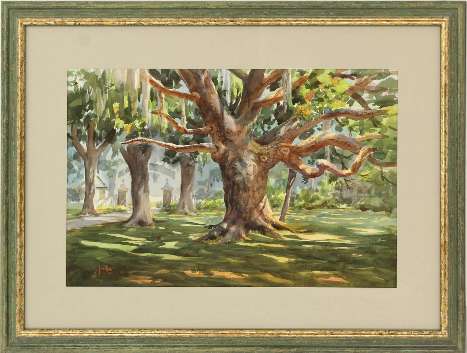 Herbie Rose (1930-2017) Jamaican, Watercolor On Paper Landscape Auction