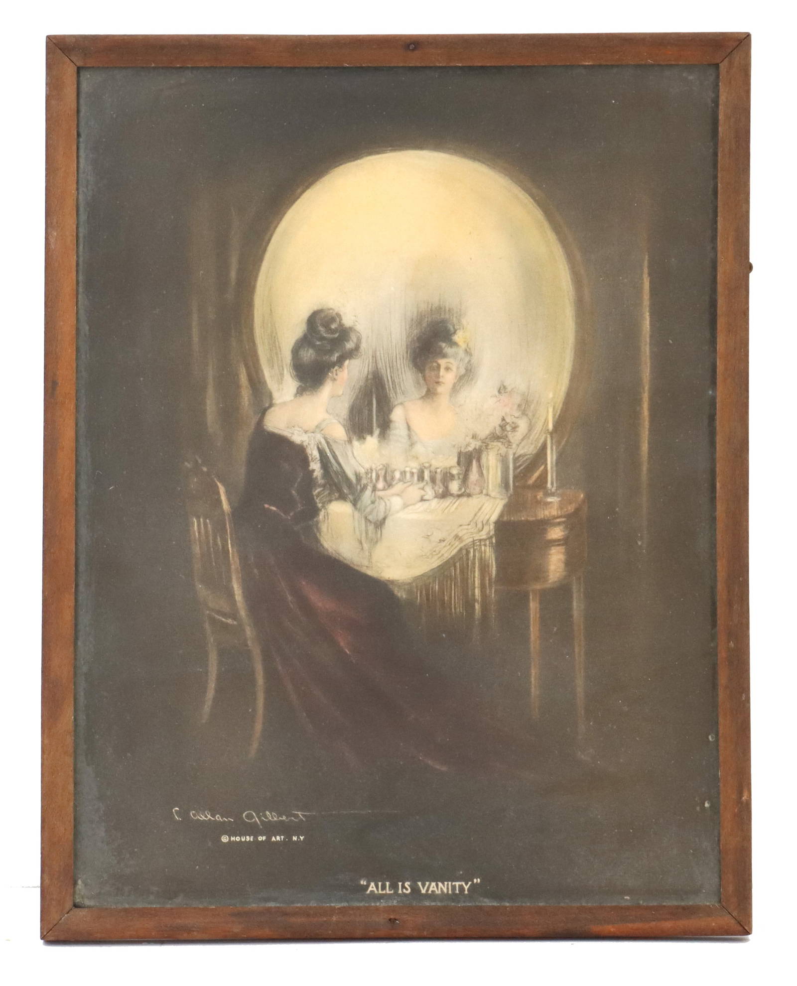 C. Allan Gilbert (1873-1929) American, Framed "all Is Vanity" Poster ...