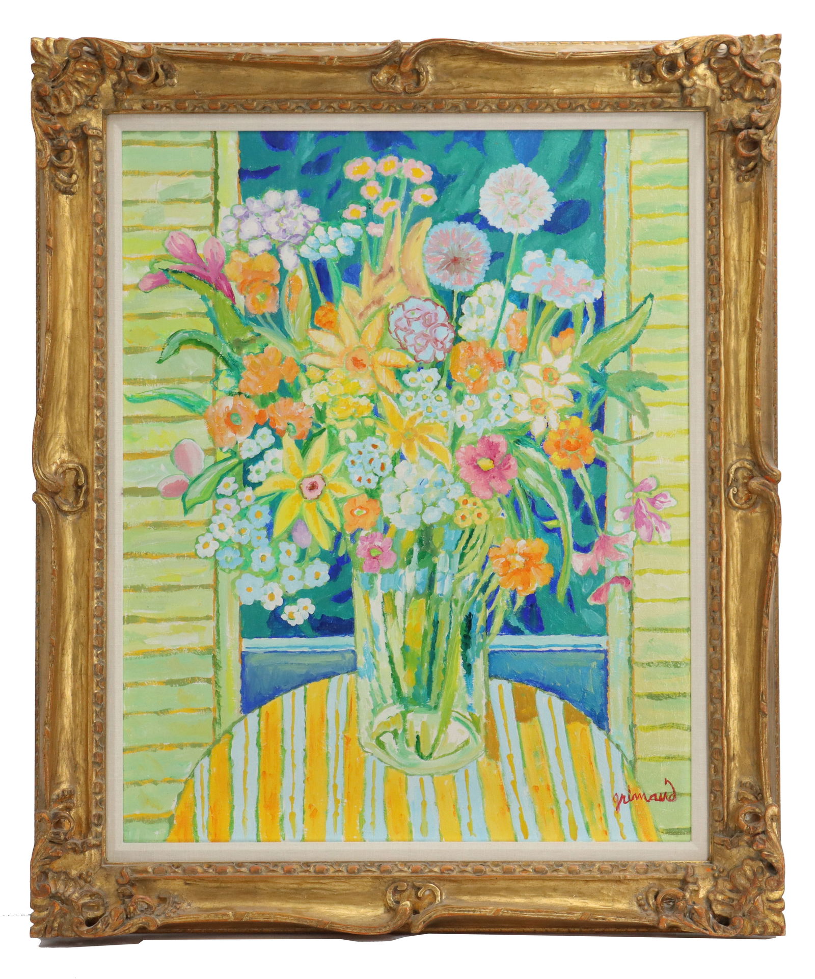 William Grimaud (born 1942) Scottish, Floral Still Life Oil On Canvas ...