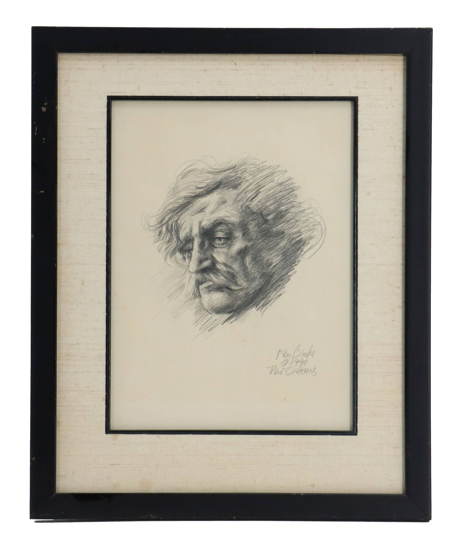 Ken Burke (20th Century) American, Pencil Portrait Auction