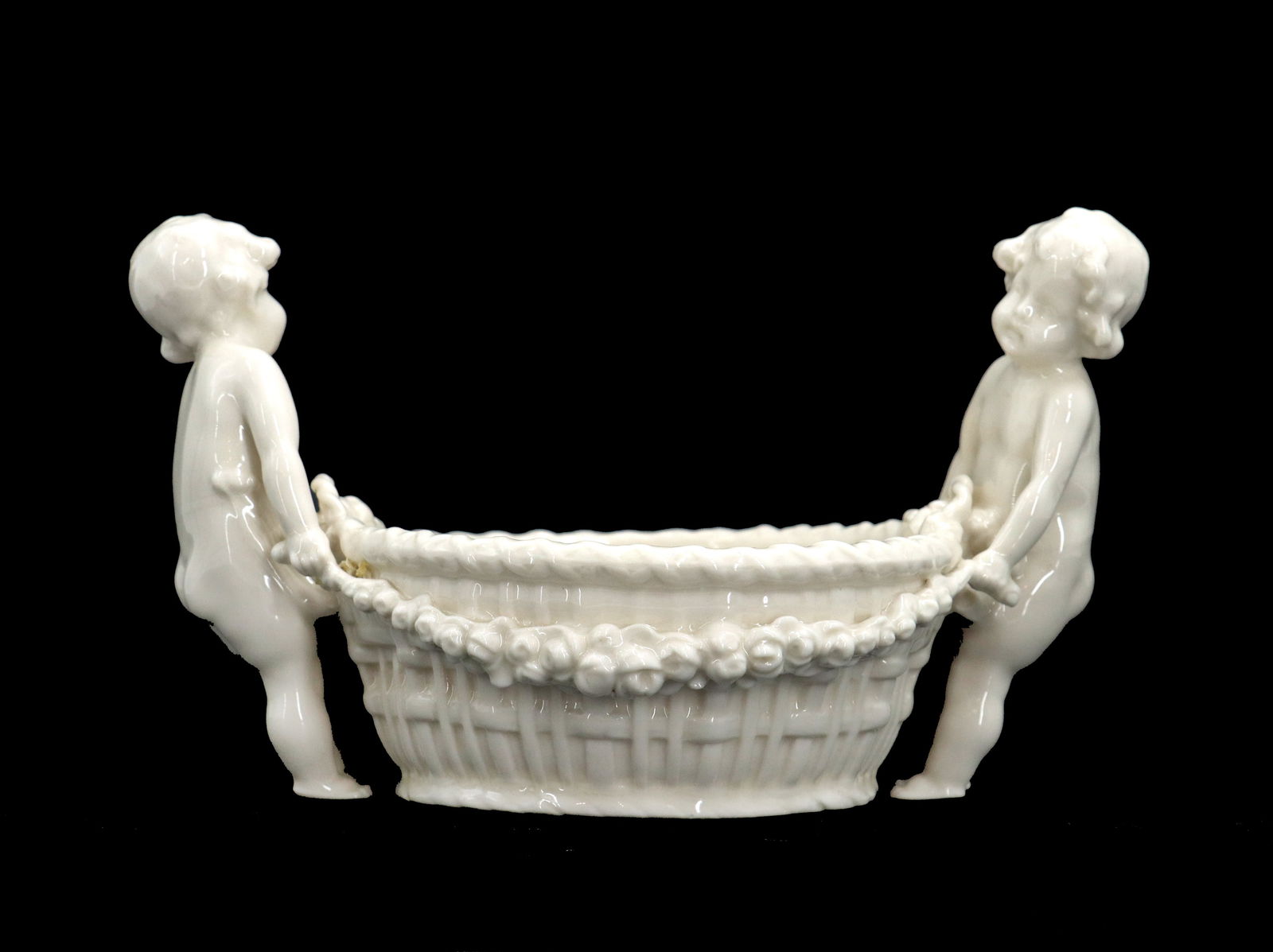 19th Century German Carl Tielsch & Co. Sculpted Porcelain Bowl Auction
