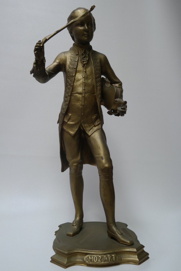 French Paul Paulin(1852 1937) Bronze "mozart" Sculpture