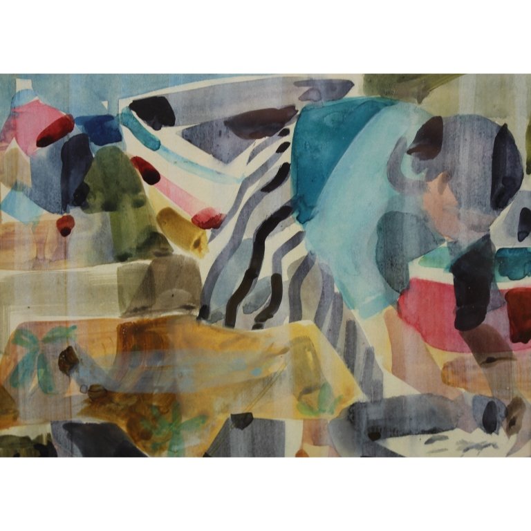 Jose R Oliver (1901 - 1979) "At the Docks" W/c