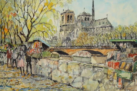 Pierre Eugene Cambier Watercolor