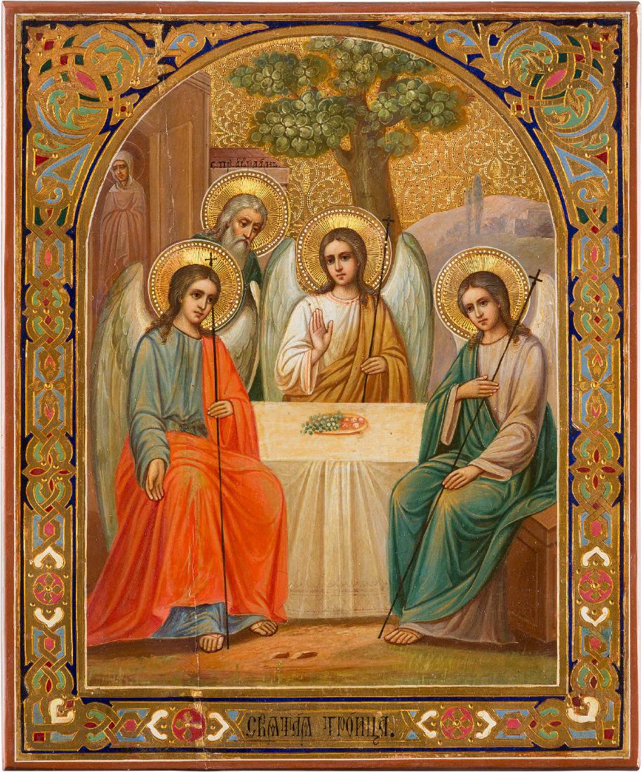 AN ICON SHOWING THE OLD TESTAMENT TRINITY