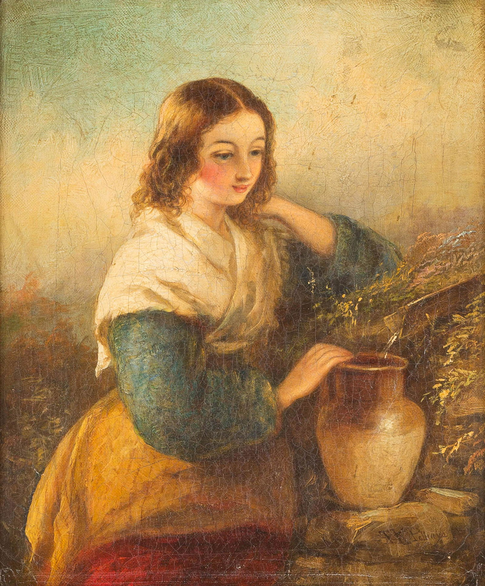 For Auction: THOMAS KENT PELHAM Act. c. 1860 - c. 1891 London Girl ...