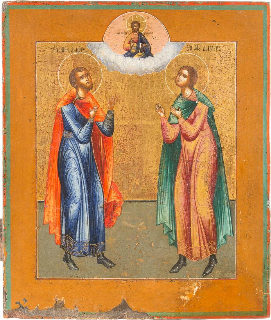 AN ICON SHOWING STS. FLORUS AND LAURUS Russian, 19th - Apr 25, 2020 ...