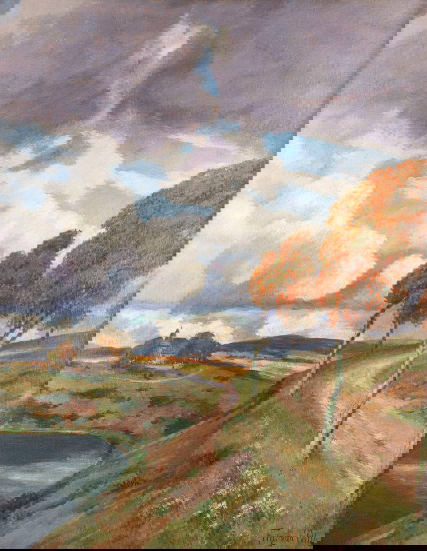 Fritz Von Wille 1860 Weimar - 1941 Duesseldorf Eifellandsch Auction