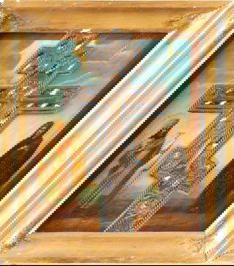 A Large Staurothek Icon Showing St. Theodosius Of Uglitch And Elisaveta ...