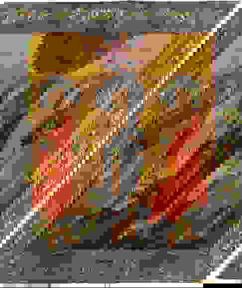 An Icon Showing The Prophets Nahum, Habakkuk, And Zephaniah With A ...