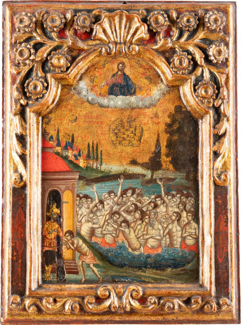A Large And Fine Icon Showing The Forty Martyrs Of Sebaste Auction
