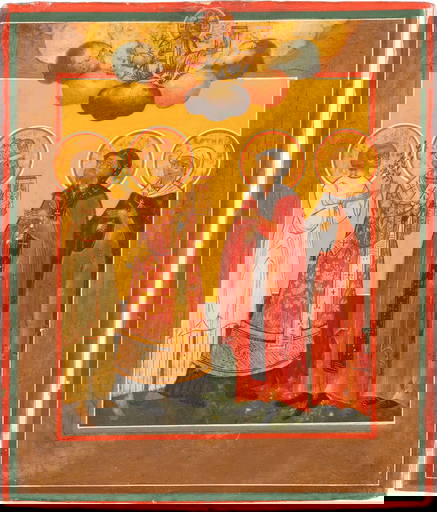 Two Small Icons Showing Selected Saints