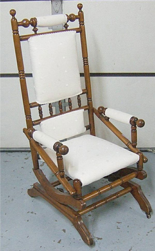 1100: Victorian Spindle Platform Rocker , Ca. 1800's