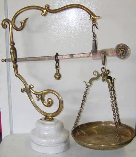 P. Venti Cinque Chilog Dated 1866 Balance Scale