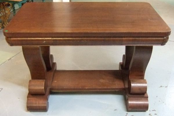 Early Mersman Mahogany Empire Library Table With