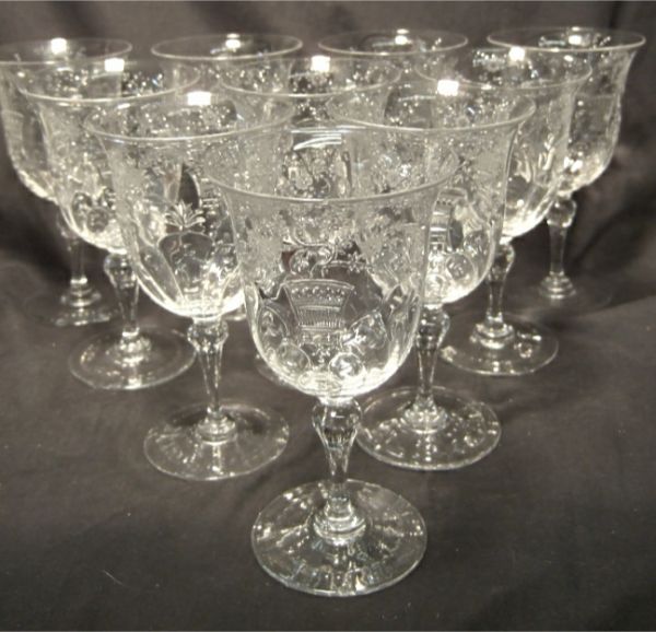 2029: Antique Signed Thomas Webb Crystal Cut Wine Glass