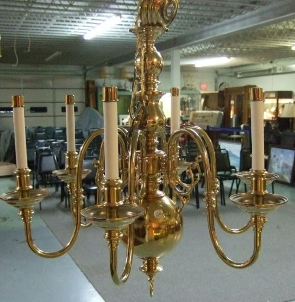 Solid Brass Early American Style Chandilier 20 X