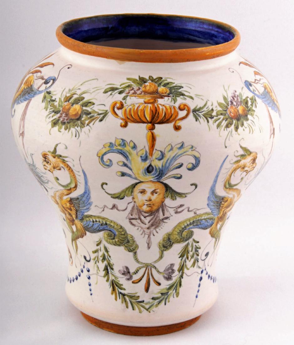 Italian Faience Pottery Vase