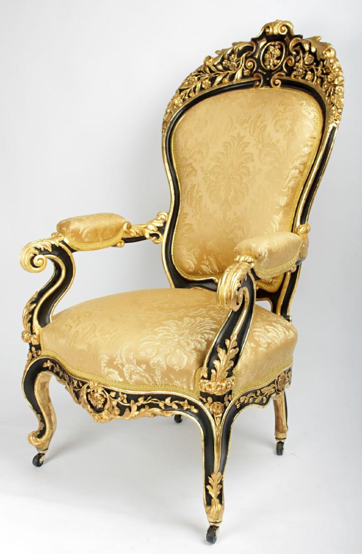 A Very Rare Rococo Carved Armchair