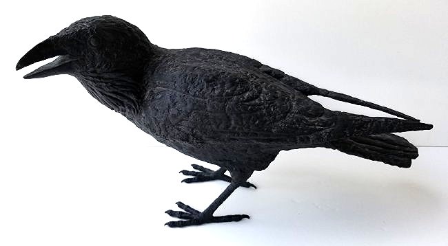Large Jim Eppler Raven Bronze Sculpture