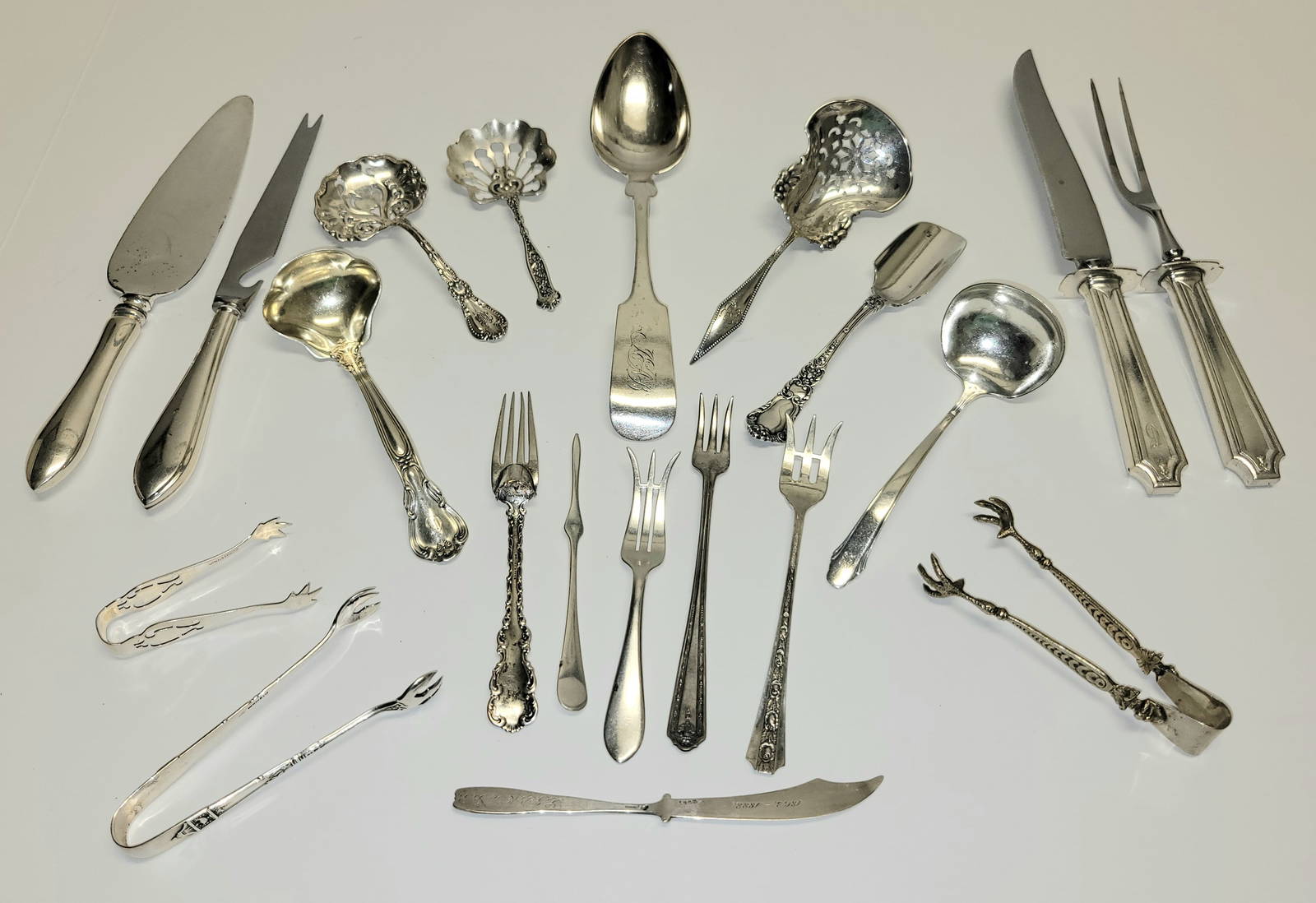 Havemeyer Descendants 20 Assorted Servers 13ozt Sterling Silver Flatware Auction