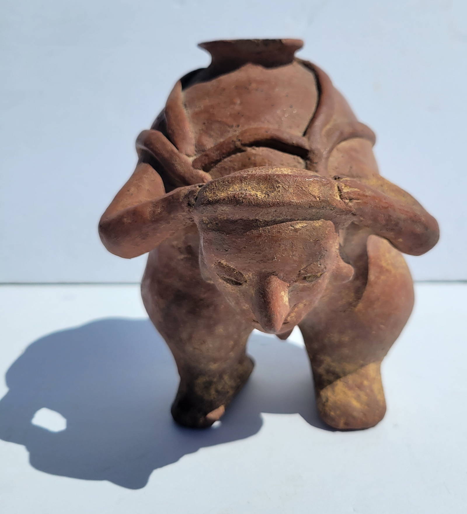 Pre Columbian Type Possibly Aztec Or Indus Valley Male Acrobat Vase 7in ...