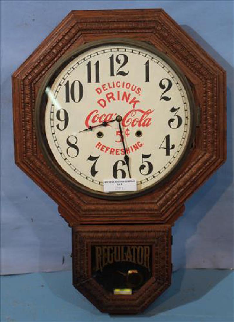 Coca Cola regulator clock with chimes