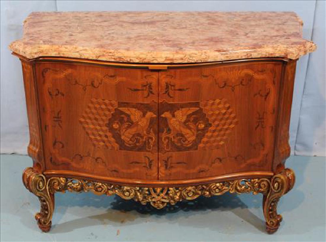 19th Century Italian server with rouge marble