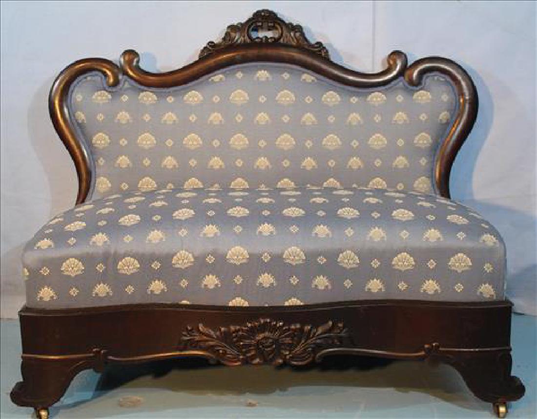 Mahogany Empire bustle bench with curved back - Mar 03, 2018 | Stevens ...