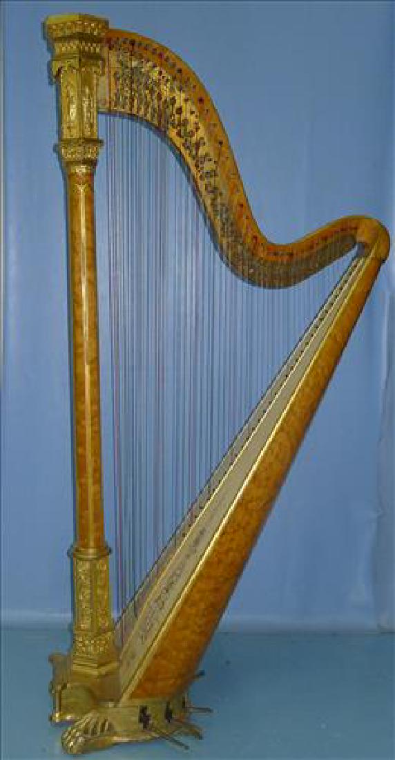Gold gilded erard harp signed by Browne & Buckwell