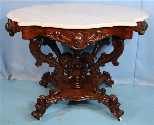 Rosewood rococo turtle top center table - Jul 14, 2018 | Stevens ...