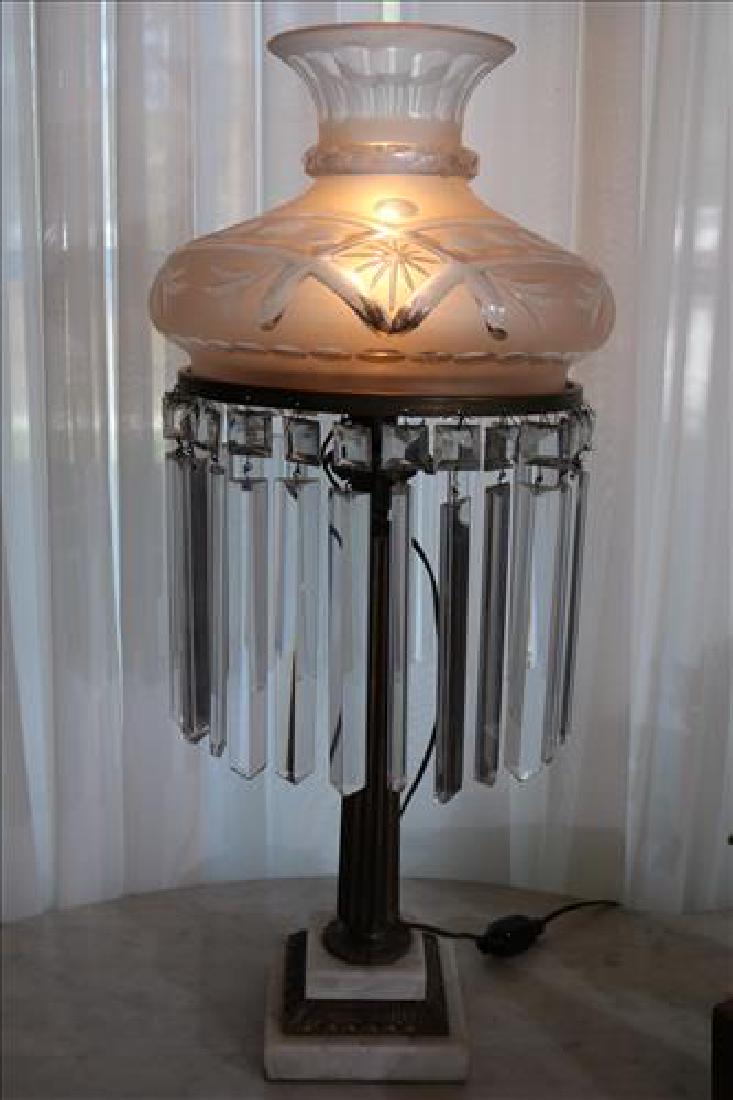 Bronze mid 19th Century astral lamp, all original