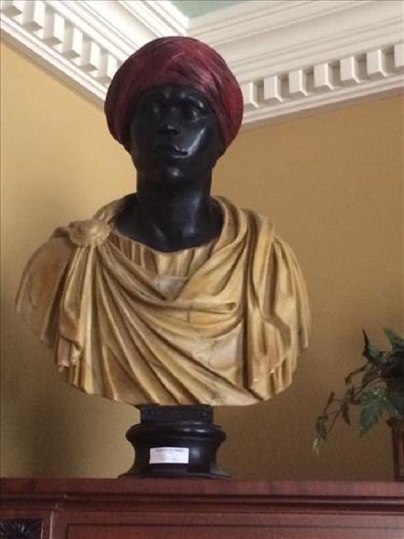 Bust of Nubian prince, extremely large, 30 in. T.
