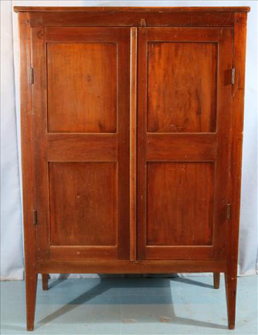 19th Century primitive pie chest on tapered legs