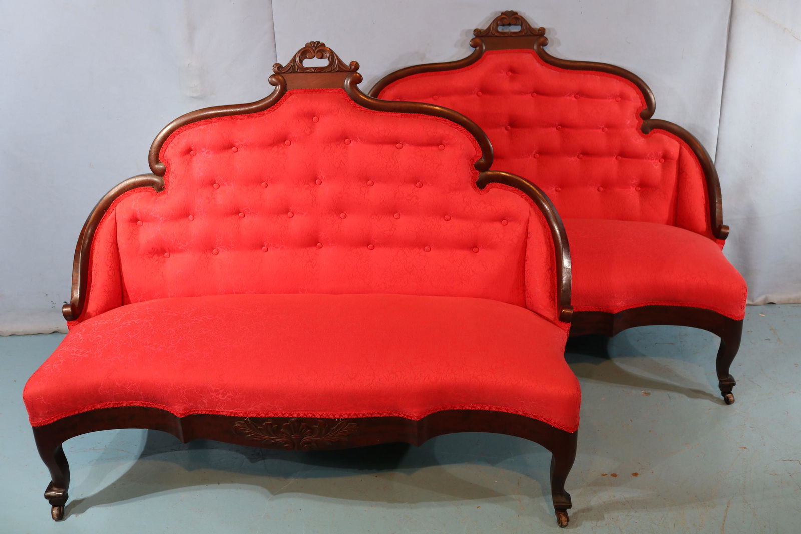 Pair rosewood rococo bustle benches - Jan 25, 2020 | Stevens Auction ...