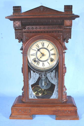 Walnut Victorian Gilbert kitchen clock - May 16, 2020 | Stevens Auction ...