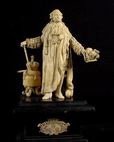 295: Ivory "King Louis XIV" Statuette, 19th Century