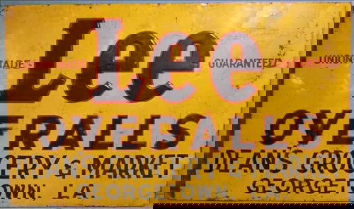 Vintage Metal Co., 1950 - 1960 Lee Overalls Sign, 36 X 59 Auction