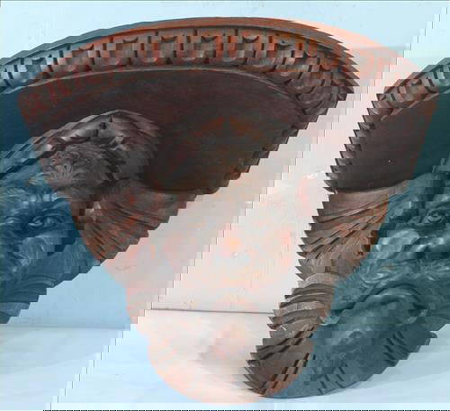 Walnut Victorian Gargoyle Wall Shelf, 11 In. T, 13 In. W, 8 In. D. Auction