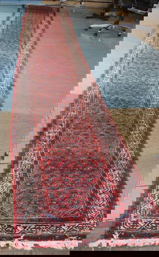 Handmade Persian Hall Runner, 2 Ft. 8 In. X 23 Ft. Auction