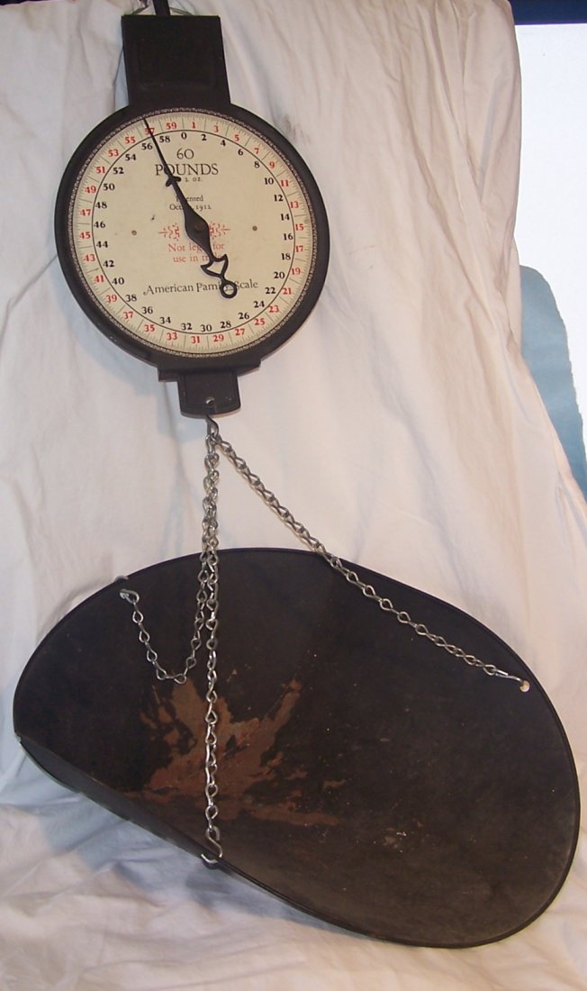 Vintage Antique American Family 60ld. Hanging Scale - Dec 07, 2013 ...