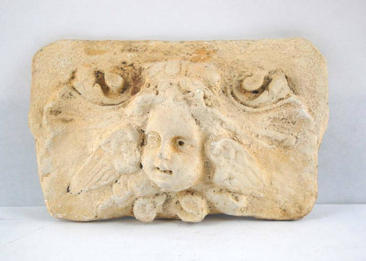 Contemporary Cement Religious Angel Face Statue